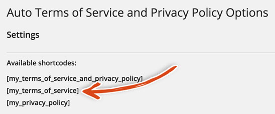 Auto Terms Of Service Privacy Policy Tos Shortcode Wplauncher